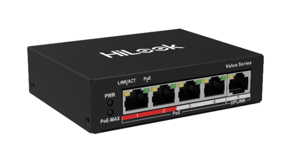 4 Port Fast Ethernet Unmanaged POE Switch, HiLook • NS-0105P-35