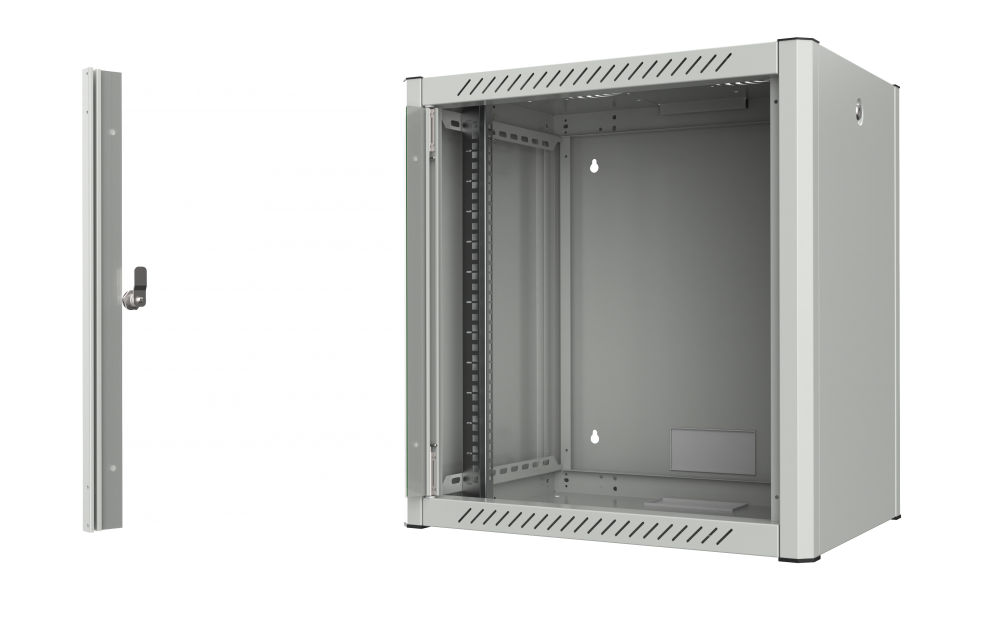 WALL TYPE NETWORK CABINET, 12U W=600MM D=450MM, White, Mirsan • MR ...